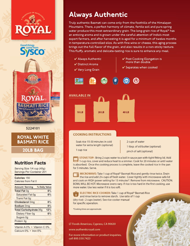 Royal Basmati Rice ★ Sysco Bahamas Food Services